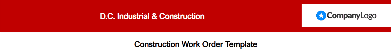 Free Construction Work Order Template (Excel, Word & PDF Downloads ...